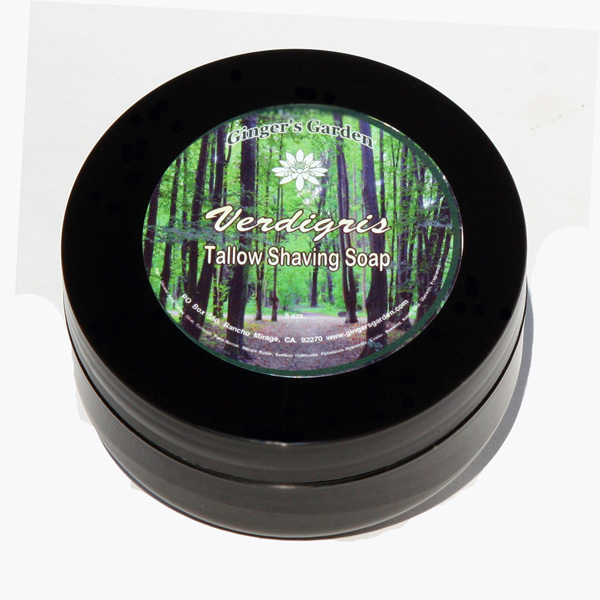 A Shaving Soap Tallow Verdigris Petrichor